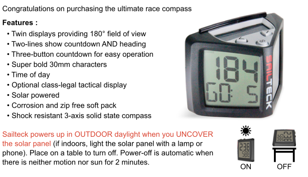 Sailteck Digital Compass (ILCA approved) – NB Sailsports